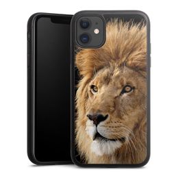 DeinDesign iPhone 11 Handy Gallery Case Handyh&uuml;lle 9H Geh&auml;rtetes Glas R&uuml;ckseite H&uuml;lle Jungle Lion Photography Gallery Case