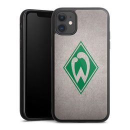 DeinDesign iPhone 11 Handy Gallery Case Handyh&uuml;lle 9H Geh&auml;rtetes Glas R&uuml;ckseite H&uuml;lle Sv Werder Bremen Concrete Official Licensed Product Gallery Case