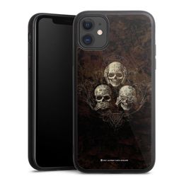 DeinDesign iPhone 11 Handy Gallery Case Handyh&uuml;lle 9H Geh&auml;rtetes Glas R&uuml;ckseite H&uuml;lle Gothic Art Skulls Gallery Case