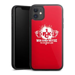 DeinDesign iPhone 11 Handy Gallery Case Handyh&uuml;lle 9H Geh&auml;rtetes Glas R&uuml;ckseite H&uuml;lle Spruch 1. Fc Kaiserslautern Official Licensed Product Gallery Case