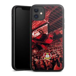 DeinDesign iPhone 11 Handy Gallery Case Handyh&uuml;lle 9H Geh&auml;rtetes Glas R&uuml;ckseite H&uuml;lle Merchandise Official Licensed Product Bayer 04 Leverkusen Gallery Case