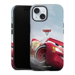 DeinDesign iPhone 15 Handy Panzer Handyh&uuml;lle robuste Outdoor H&uuml;lle Schutzh&uuml;lle matt Lightning Mcqueen 95 Official Licensed Product Cars Tough Case