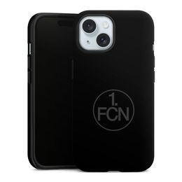 DeinDesign iPhone 15 Handy Panzer Handyh&uuml;lle robuste Outdoor H&uuml;lle Schutzh&uuml;lle matt 1. Fcn 1. Fc N&uuml;rnberg Logo Tough Case