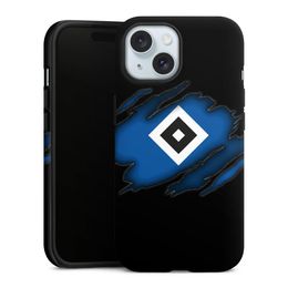 DeinDesign iPhone 15 Handy Panzer Handyh&uuml;lle robuste Outdoor H&uuml;lle Schutzh&uuml;lle matt Official Licensed Product Hsv Hamburger Sv Tough Case