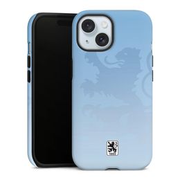 DeinDesign iPhone 15 Handy Panzer Handyh&uuml;lle robuste Outdoor H&uuml;lle Schutzh&uuml;lle matt Official Licensed Product Logo Tsv 1860 M&uuml;nchen Tough Case
