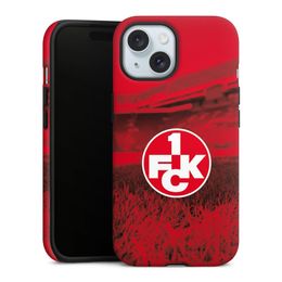 DeinDesign iPhone 15 Handy Panzer Handyh&uuml;lle robuste Outdoor H&uuml;lle Schutzh&uuml;lle matt 1. Fck 1. Fc Kaiserslautern Official Licensed Product Tough Case