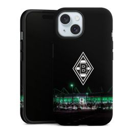 DeinDesign iPhone 15 Handy Panzer Handyh&uuml;lle robuste Outdoor H&uuml;lle Schutzh&uuml;lle matt Borussia M&ouml;nchengladbach Official Licensed Product Stadium Tough Case