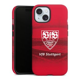 DeinDesign iPhone 15 Handy Panzer Handyh&uuml;lle robuste Outdoor H&uuml;lle Schutzh&uuml;lle matt Stadium Official Licensed Product Vfb Stuttgart Tough Case