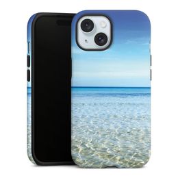 DeinDesign iPhone 15 Handy Panzer Handyh&uuml;lle robuste Outdoor H&uuml;lle Schutzh&uuml;lle matt Urlaub Sky Ocean Tough Case