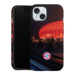 DeinDesign iPhone 15 Handy Panzer Handyh&uuml;lle robuste Outdoor H&uuml;lle Schutzh&uuml;lle matt Fc Bayern M&uuml;nchen Stadium Fcb Tough Case