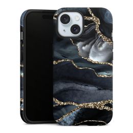 DeinDesign iPhone 15 Handy Panzer Handyh&uuml;lle robuste Outdoor H&uuml;lle Schutzh&uuml;lle matt Marble Trends Glitzer Tough Case