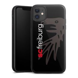 DeinDesign iPhone 11 Handy Gallery Case Handyh&uuml;lle 9H Geh&auml;rtetes Glas R&uuml;ckseite H&uuml;lle Logo Sc Freiburg Official Licensed Product Gallery Case