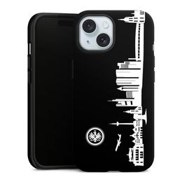 DeinDesign iPhone 15 Handy Panzer Handyh&uuml;lle robuste Outdoor H&uuml;lle Schutzh&uuml;lle matt Eintracht Frankfurt Sge Skyline Tough Case
