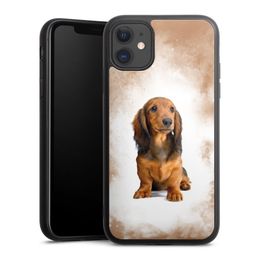 DeinDesign iPhone 11 Handy Gallery Case Handyh&uuml;lle 9H Geh&auml;rtetes Glas R&uuml;ckseite H&uuml;lle Dachshund Dog Pet Gallery Case