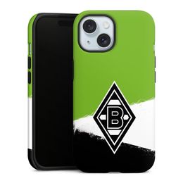 DeinDesign iPhone 15 Handy Panzer Handyh&uuml;lle robuste Outdoor H&uuml;lle Schutzh&uuml;lle matt Borussia M&ouml;nchengladbach Bmg Official Licensed Product Tough Case
