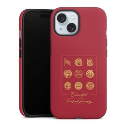 DeinDesign iPhone 15 Handy Panzer Handyh&uuml;lle robuste Outdoor H&uuml;lle Schutzh&uuml;lle matt Merchandise Fc Bayern M&uuml;nchen Fcb 125 Jahre Tough Case