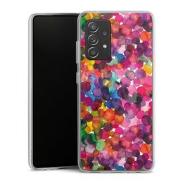 DeinDesign Galaxy A52s 5G Handy Silikon H&uuml;lle Case transparent Handyh&uuml;lle Water Colour Colourful Points Silikon Case