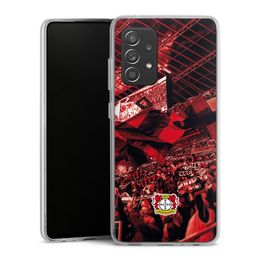 DeinDesign Galaxy A52s 5G Handy Silikon H&uuml;lle Case transparent Handyh&uuml;lle Official Licensed Product Bayer 04 Leverkusen Merchandise Silikon Case