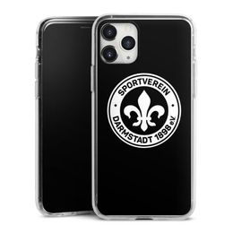 DeinDesign iPhone 11 Pro Max Handy Silikon H&uuml;lle Case transparent Handyh&uuml;lle Sv Darmstadt 98 Official Licensed Product Logo Silikon Case