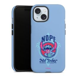 DeinDesign iPhone 15 Handy Panzer Handyh&uuml;lle robuste Outdoor H&uuml;lle Schutzh&uuml;lle matt Disney Sayings Lilo & Stitch Tough Case