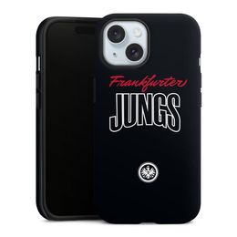 DeinDesign iPhone 15 Handy Panzer Handyh&uuml;lle robuste Outdoor H&uuml;lle Schutzh&uuml;lle matt Eintracht Frankfurt Sge Official Licensed Product Tough Case