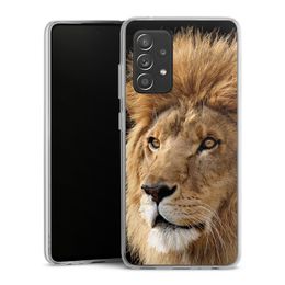 DeinDesign Galaxy A52s 5G Handy Silikon H&uuml;lle Case transparent Handyh&uuml;lle Jungle Photography Lion Silikon Case