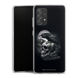 DeinDesign Galaxy A52s 5G Handy Silikon H&uuml;lle Case transparent Handyh&uuml;lle Skulls Skull Raven Silikon Case