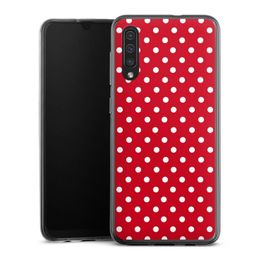 DeinDesign Galaxy A50 Handy Silikon H&uuml;lle Case transparent Handyh&uuml;lle Points Polka Dots Retro Silikon Case