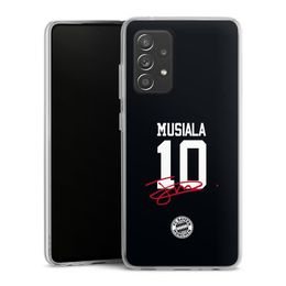 DeinDesign Galaxy A52s 5G Handy Silikon H&uuml;lle Case transparent Handyh&uuml;lle Fcb Fc Bayern M&uuml;nchen Jamal Musiala Silikon Case