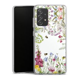 DeinDesign Galaxy A52s 5G Handy Silikon H&uuml;lle Case transparent Handyh&uuml;lle Meadow Nature Flowers Silikon Case