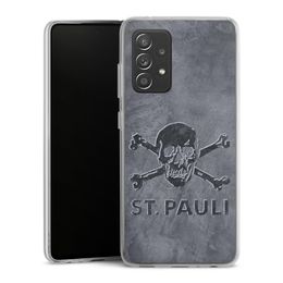 DeinDesign Galaxy A52s 5G Handy Silikon H&uuml;lle Case transparent Handyh&uuml;lle Logo Concrete Fc St. Pauli Silikon Case