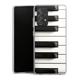 DeinDesign Galaxy A52s 5G Handy Silikon H&uuml;lle Case transparent Handyh&uuml;lle Piano Music Klavier Silikon Case