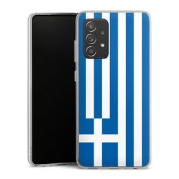 DeinDesign Galaxy A52s 5G Handy Silikon H&uuml;lle Case transparent Handyh&uuml;lle Greece Flag Silikon Case