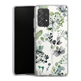 DeinDesign Galaxy A52s 5G Handy Silikon H&uuml;lle Case transparent Handyh&uuml;lle Eukalyptus Water Colour Flowers Silikon Case