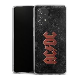 DeinDesign Galaxy A52s 5G Handy Silikon H&uuml;lle Case transparent Handyh&uuml;lle Acdc Merchandise Logo Silikon Case