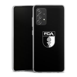 DeinDesign Galaxy A52s 5G Handy Silikon H&uuml;lle Case transparent Handyh&uuml;lle Logo Official Licensed Product Fc Augsburg Silikon Case