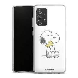 DeinDesign Galaxy A52s 5G Handy Silikon H&uuml;lle Case transparent Handyh&uuml;lle Peanuts Love Snoopy Silikon Case
