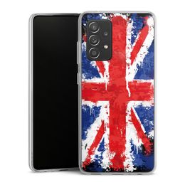 DeinDesign Galaxy A52s 5G Handy Silikon H&uuml;lle Case transparent Handyh&uuml;lle Union Jack England Flag Silikon Case