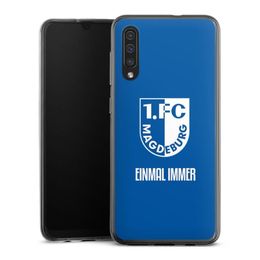 DeinDesign Galaxy A50 Handy Silikon H&uuml;lle Case transparent Handyh&uuml;lle Coat Of Arms Official Licensed Product 1. Fc Magdeburg Silikon Case