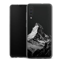 DeinDesign Galaxy A50 Handy Silikon H&uuml;lle Case transparent Handyh&uuml;lle Mountain Snow Mountain Top Silikon Case
