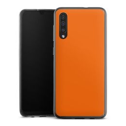 DeinDesign Galaxy A50 Handy Silikon H&uuml;lle Case transparent Handyh&uuml;lle Orange Unicoloured Colour Silikon Case