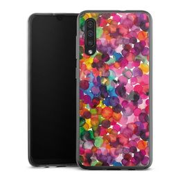 DeinDesign Galaxy A50 Handy Silikon H&uuml;lle Case transparent Handyh&uuml;lle Water Colour Colourful Points Silikon Case
