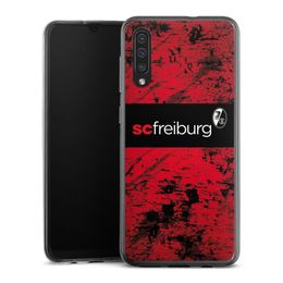DeinDesign Galaxy A50 Handy Silikon H&uuml;lle Case transparent Handyh&uuml;lle Official Licensed Product Sc Freiburg Logo Silikon Case