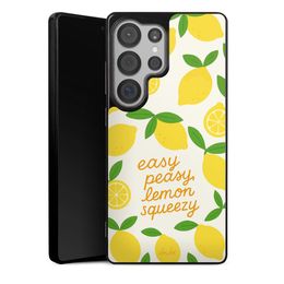 DeinDesign Galaxy S25 Ultra Handy Silikon H&uuml;lle Case schwarz Handyh&uuml;lle Spruch Statement Lemon