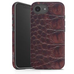 DeinDesign iPhone 17e Handy Panzer Handyh&uuml;lle robuste Outdoor H&uuml;lle Schutzh&uuml;lle gl&auml;nzend Animal Print Crocodile Leather Tough Case