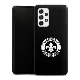 DeinDesign Galaxy A53 5G Handy Silikon H&uuml;lle Case schwarz Handyh&uuml;lle Sv Darmstadt 98 Official Licensed Product Logo