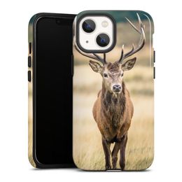 DeinDesign iPhone 13 Mini Handy Panzer Handyh&uuml;lle robuste Outdoor H&uuml;lle Schutzh&uuml;lle gl&auml;nzend Forrest Deer Meadow Tough Case