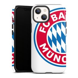 DeinDesign iPhone 13 Mini Handy Panzer Handyh&uuml;lle robuste Outdoor H&uuml;lle Schutzh&uuml;lle gl&auml;nzend Logo Fc Bayern M&uuml;nchen Fcb Tough Case