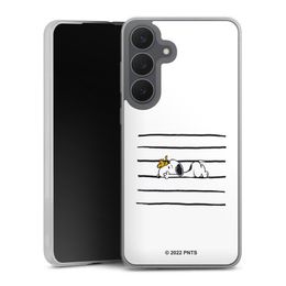 DeinDesign Galaxy S25 FE Handy Slim Case Silikon Handyh&uuml;lle transparent H&uuml;lle extra d&uuml;nn Snoopy Dog Peanuts Silikon Slim Case