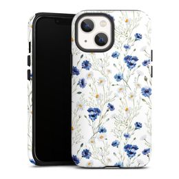 DeinDesign iPhone 13 Mini Handy Panzer Handyh&uuml;lle robuste Outdoor H&uuml;lle Schutzh&uuml;lle gl&auml;nzend Flowers Muster Flower Tough Case